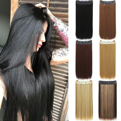 XUANGUANG Synthetic Natural Straight Hair/Curly Clip Click-o