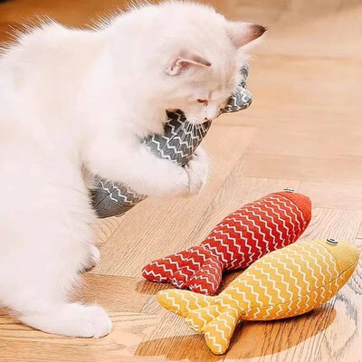 Cat Fish Toy Cat Scratcher Catnip Toy Interactive Simulation