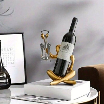 Creative Abstract Character Red Wine Rack Storage Ornament