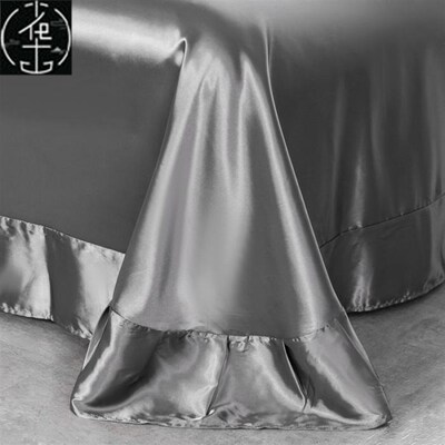 Stain Silk Bedsheet Fitted Set Bed Sheet Duvet Cover Bedding