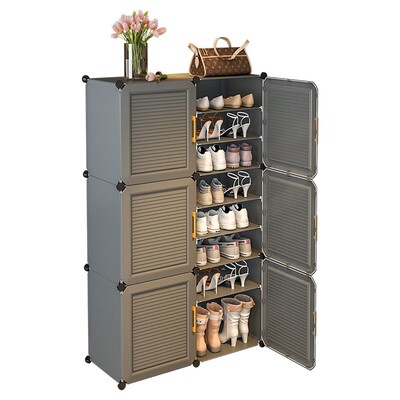 Household dustproof storage simple shelf shoe cabinet rack