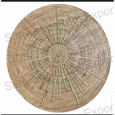 Natural Jute Round Rug Outdoor Garden Circular Jute Carpet