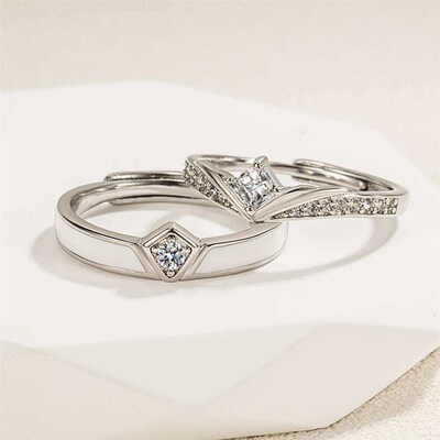 Princess and Knight Couples Ring A Pair of High-end Romanti