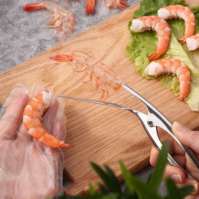 Shrimp Peeler Stainless Steel Prawn Shrimp Peeling Plier Dev
