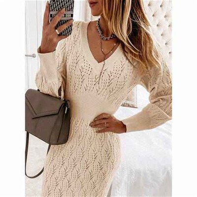 Warm long sleeved knitted sweater for new autumn womens