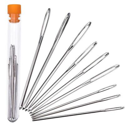 9 PCS Large Eye Blunt Sewing Needles Cross Stitch Knitting N