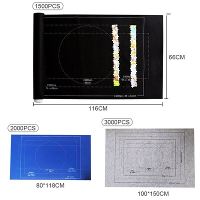 Jigsaw Puzzle Storage Roll Mat with Guiding Lines Jigsaw Puz