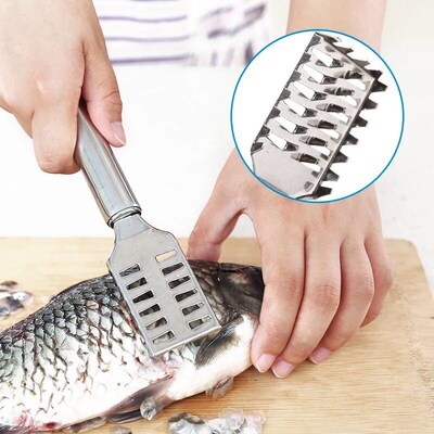 3 In 1 Stainless Steel Fish Scale Knife Sawtooth Peelers Cut