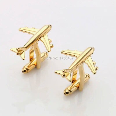 Lepton Fashion Plane Styling Cufflinks For Mens Hot Sale Rea