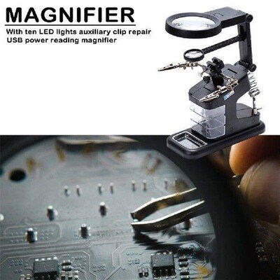 Welding Magnifying Glass LED Light Lens Auxiliary Loupe