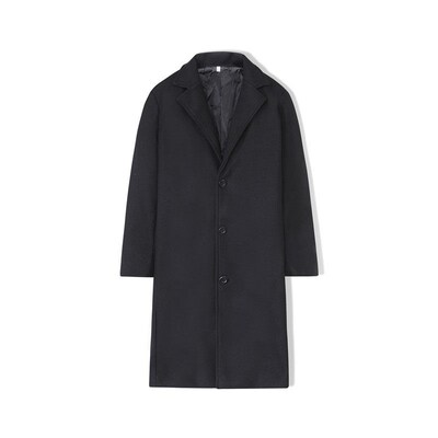 2025 Mens Woolen at Lengthen Solid lor Thickened at Mens a