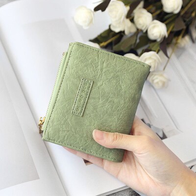 Retro Buckle Crop Wallet  Female Fashion Ladies Multifunctio