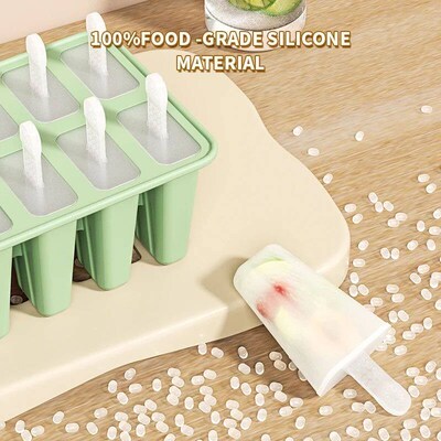 Popsicle Molds Silicone 10 Cavity Popsicle Trays Freezer,Hom
