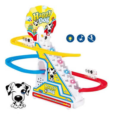 Climbing Stairs Track Toys Cartoon Penguin Dinosaur Dog Duck