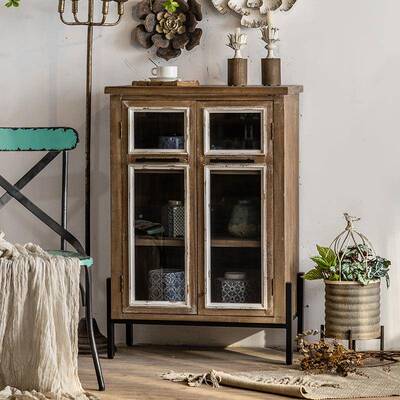 玻木璃SVH家厨储物柜客厅原色置物橱柜厂家小户型用一体靠墙茶水