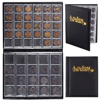 10 Pages 250 Pockets Albums Mini Penny Coin Storage Bag