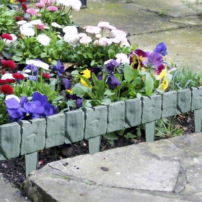 Garden Edging Border Plastic Cobblestone Effect Edging for