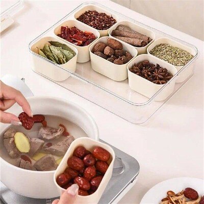 Compact Snack Organizer Spice Storage Box Fridge Crisper 9