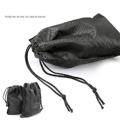 1PCS Black Drawstring Storage Bag Shoe Dust Covers