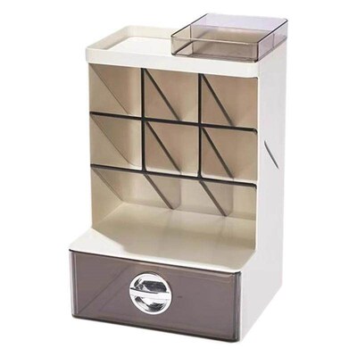 Cosmetic storage box with a slanted insert design, suitable