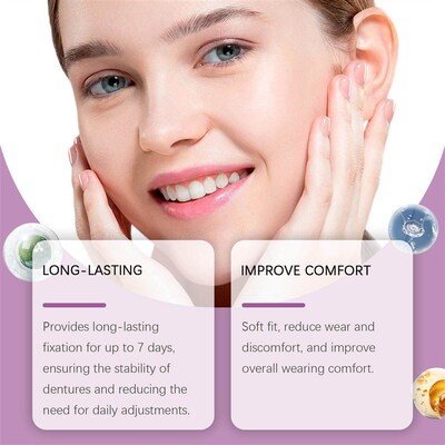 ORALHOE Denture Adhesive Securely holds dentures in place wi
