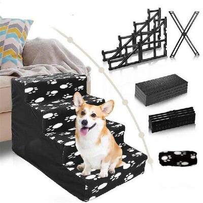 Pet Stairs For Cats Dogs Bed Steps 4-step Comfortable