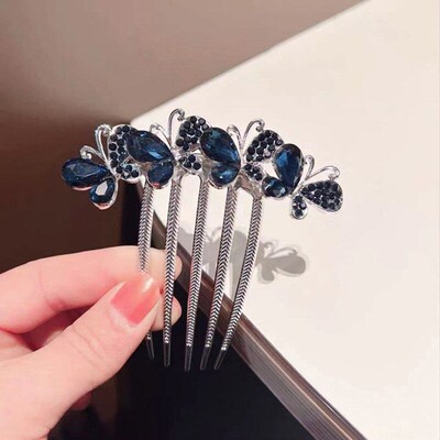 Inserted Comb Wreath Headdress Butterfly Curler Hairpin Wome