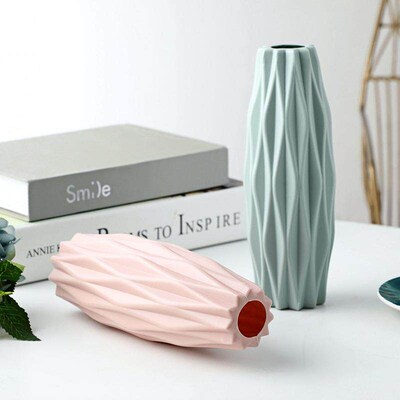 Vase - Nordic Style Ceramic-Like Vase for Flower Arrangement
