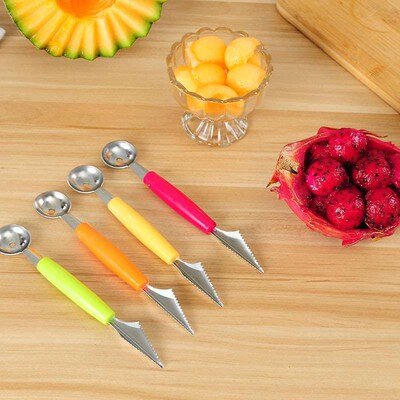 T double fruit balls teaspoons of corrugated stainless steel