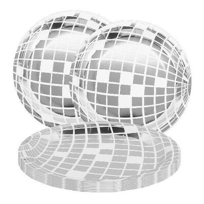 25 Pcs Disco Party Decorations Serving Utensils Flatware