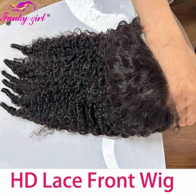 12A?Burmese Curly Human Hair Wigs Brazilian Pixie Curls HD