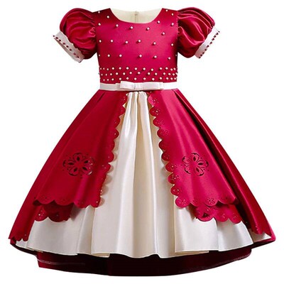 Bridesmaid of honor embroidered sequins Princess wore a pear