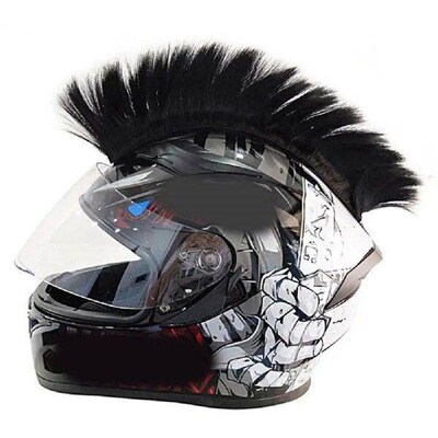 Helmet Wig Decal  Practical Bright Color Helmet Mohawk