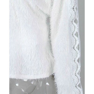 Winter Womens Sweaters Knitted Pullover V-neck Hollow Jumpe