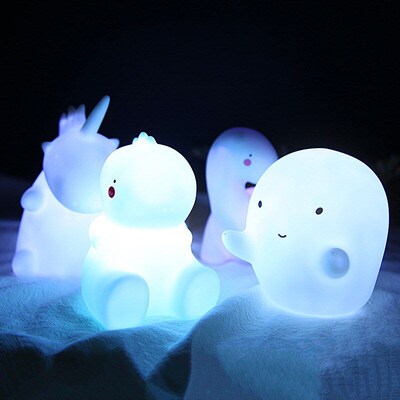 LED Dinosaur Night Light Cute Colorful Animal Switch Baby Ro