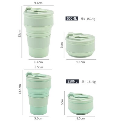 Silicone Fold Cup Collapsible Coffee Travel Outdoor Portable