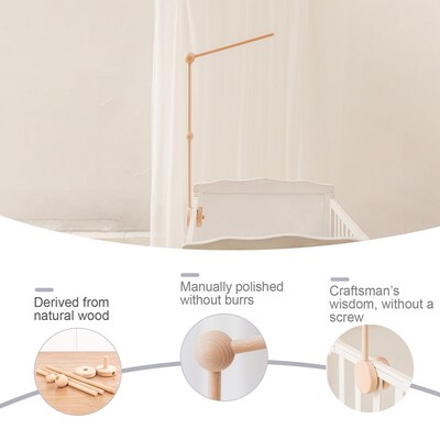7Pcs  Assembly Rattles Bracket Set Infant Crib Mobile Bed Be