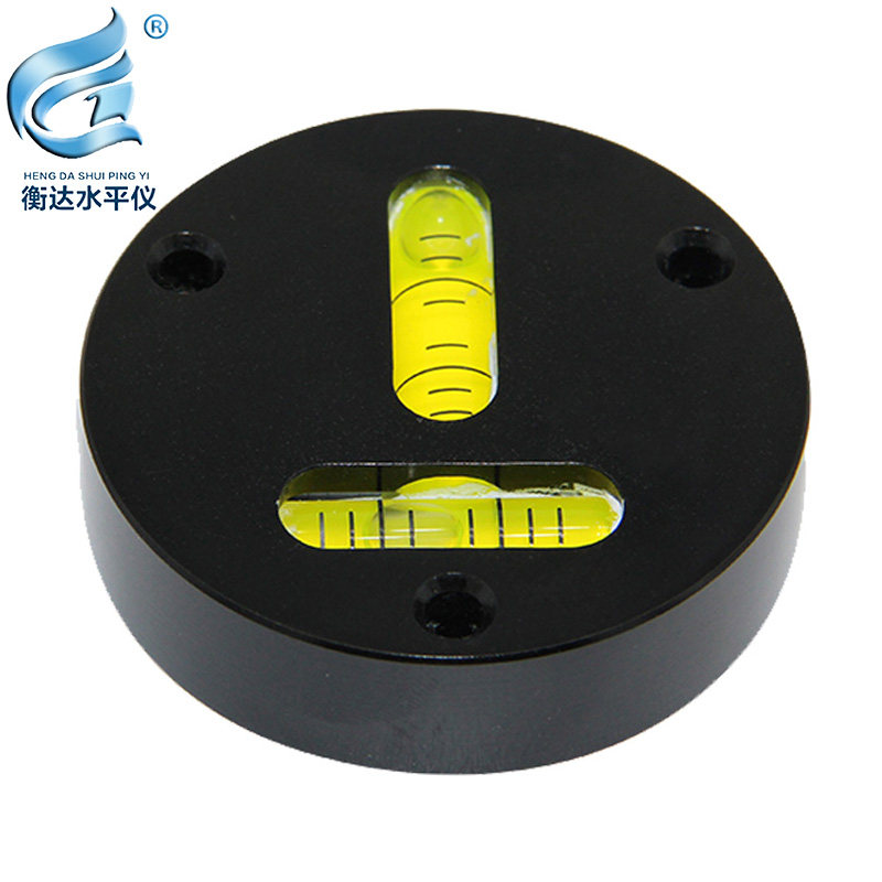 全金属T型水平仪高精度水平泡珠圆形水平泡万象水准仪金属水准器