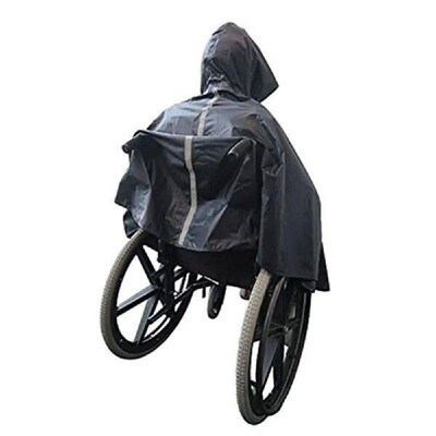 Reusable Wheelchair Waterproof Poncho Lightweight Packable