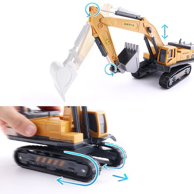 Tractor Car Kids Toy Model Forklift Excavator Dump Truck Cra