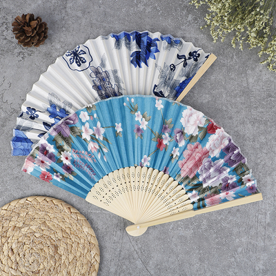Chinese  Style Silk Fan  Folding Fan Wedding Fan Art Gifts D