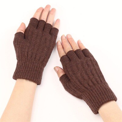 Short Twist G563 Fingerless Gloves Unisex Half Finger Winter