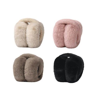 Winter Warm Ear Muffs, Unisex Foldable Korean Style Faux Rab