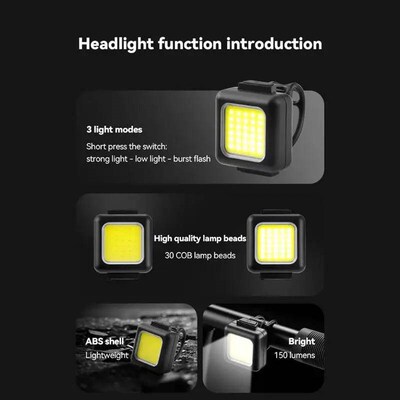 2 PCs  Mountain Bike Light Multifunctional Strong Light Bicy