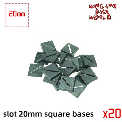 wargame base world - slot 20mm square bases