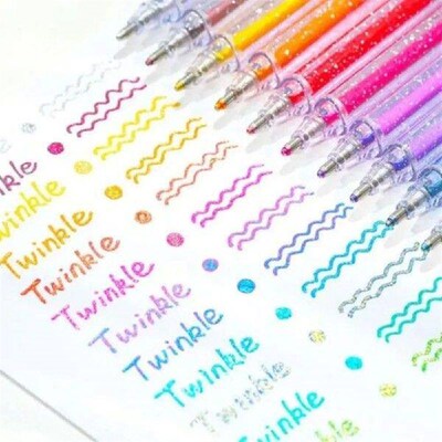 Glitter Gel Pen Set Colored Pens Set Students Marking