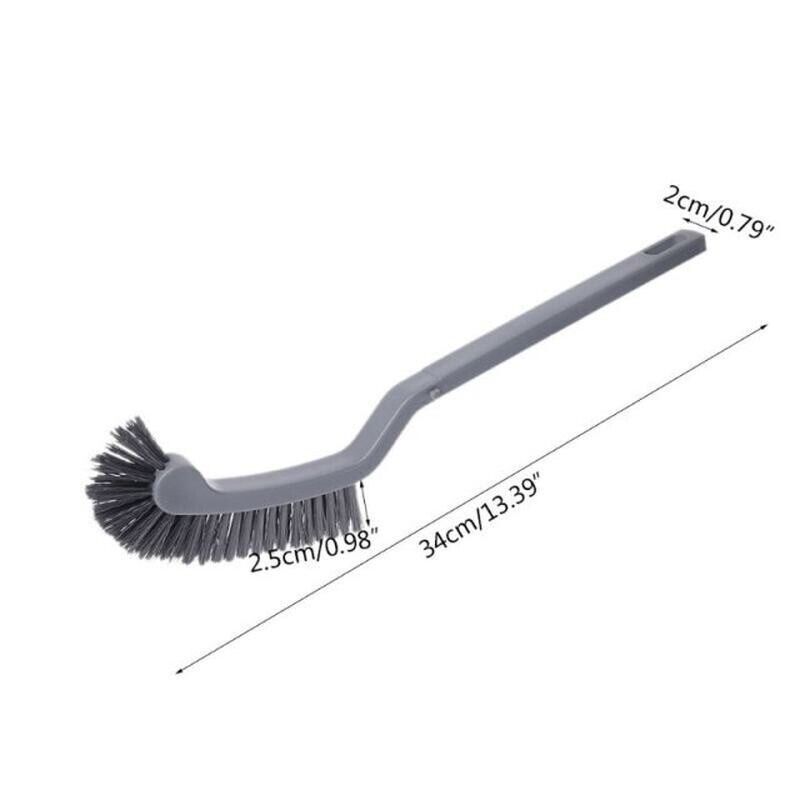 Plastic Long Handle Curved Plastic Toilet Cleaning Brush Cor