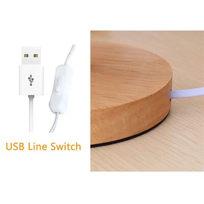 USB Bedside Lamp Night Lights Table Lamp For Bedroom Wooden
