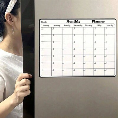 1/2Pcs Magnetic Refrigerator Dry Erase Calendar Monthly Plan
