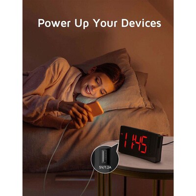 Mpow Projection Alarm Clock, Digital Clock for Bedroom, 3-Le